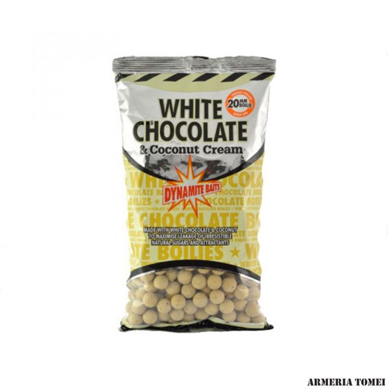 DYNAMITE – WHITE CHOCOLATE & COCONUT CREAM 20MM BOILIE | Armeria Tomei