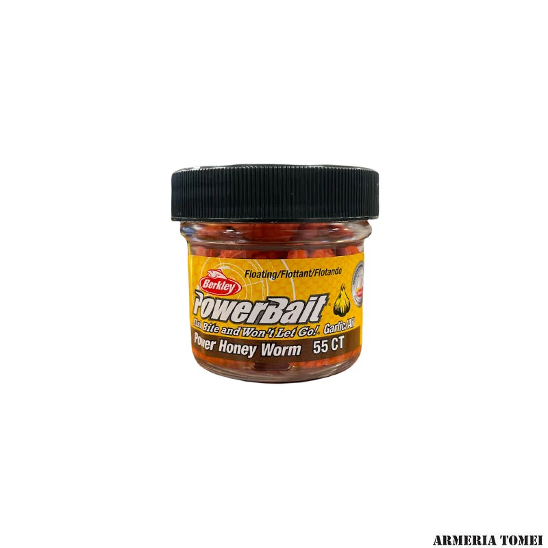 BERKLEY – POWERBAIT GARLIC ORANGE POWER HONEY WORM 0.75oz 20g (55 pz ...