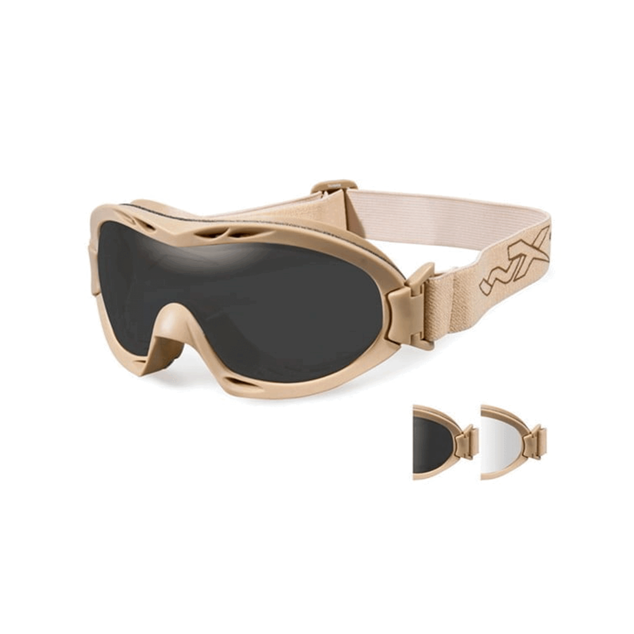 WILEY X – OCCHIALI NERVE GOGGLE SMOKE/CLEAR TAN FRAME | Armeria Tomei